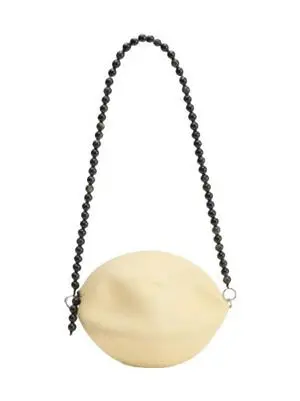 LEMAIRE Lemaire Balloon Beaded-Strap Shoulder Bag Custard