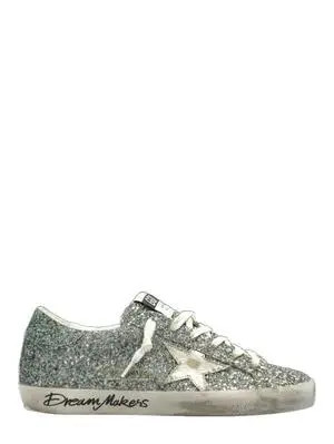 GOLDEN GOOSE Glittered Super Star Sneakers - Gray