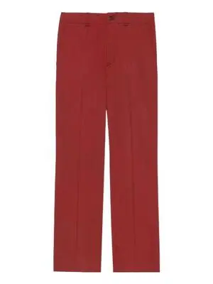 Saint Laurent Mid-rise Tailored Trousers - Red