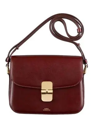 A.p.c. Grace Logo Print Shoulder Bag - Red
