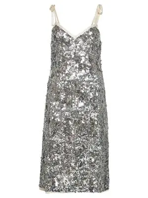 Prada Sequined Slip Dress - Silver