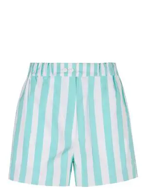 PATOU Striped Elasticated Waist Shorts - Blue