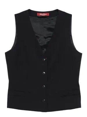 Max Mara V-neck Waistcoat - Black