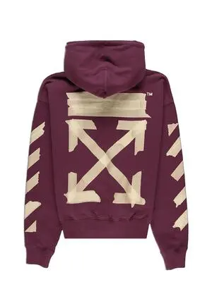 Off-White Tape Arrows Print Hoodie - Red
