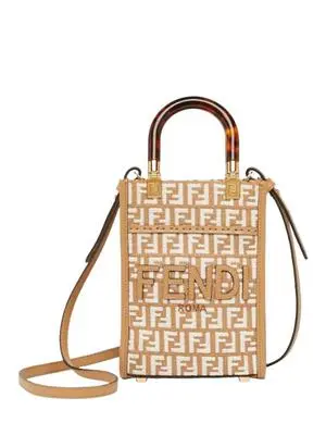 Fendi Mini Sunshine Shopper Bag - Nude