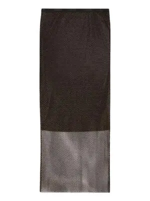 Sportmax Embellished Mesh Skirt - Black