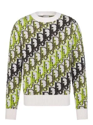 Dior Oblique Print Wool Sweater - Multi-color