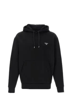 Prada Technical Cotton Hoodie - Black