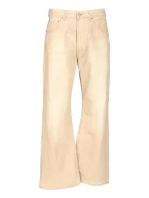 Acne Studios Logo Patch Flare Jeans - Nude