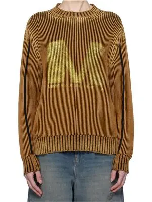 MAISON MARGIELA MM6 Maison Margiela Ribbed Logo Knit Sweater