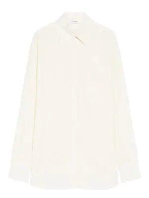 Sportmax Tonale Curved Hem Button-up Shirt - Ivory