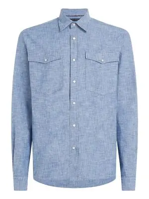 TOMMY HILFIGER Lapel Denim Shirt