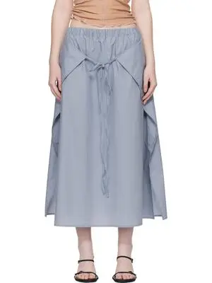 BASERANGE Decti Midi Skirt - Blue