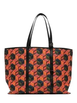 Mcm Cubic Monogram Jacquard Tote Bag - Multicolor
