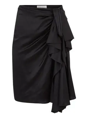 Nina Ricci Asymmetric Bow Detail Skirt - Black