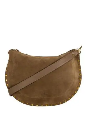 Isabel Marant Étoile Oskan Logo Studded Crossbody Bag - Beige