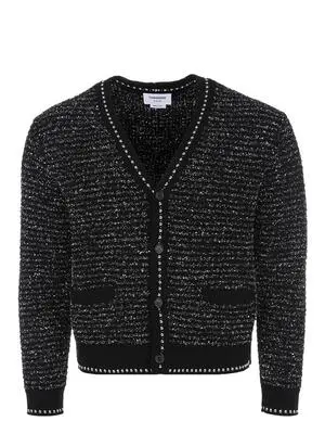 THOM BROWNE Thom Browne V-Neck Tweed Cardigan