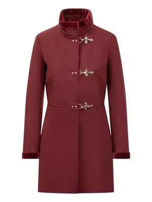 FAY Virginia Toggle Coat - Wine Red
