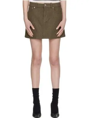 A.p.c. Wool Mini Skirt - Light Green