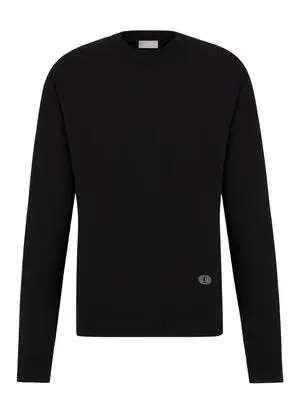 Dior Cd Box Embroidery Crewneck Sweater - Knitted Shirt Black