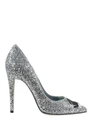 CHIARA FERRAGNI Sequined High Heels - Gray
