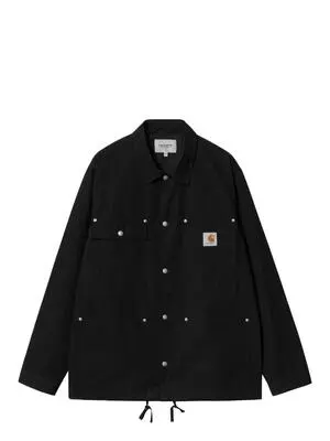 Carhartt Work In Progress Logo-patch Button-up Shirt Jacket - Black