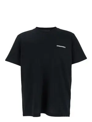 DSQUARED2 Dsquared2 Rubberised Logo-Print Crewneck T-Shirt