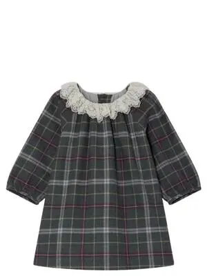 Bonpoint Flavili" Plaid Dress - Black