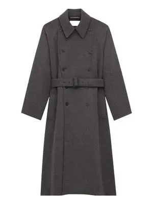 Saint Laurent Long Cashmere Coat - Black