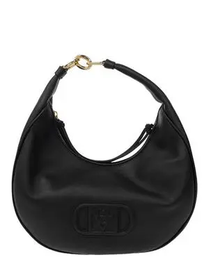 Mcm Logo Shoulder Bag - Black