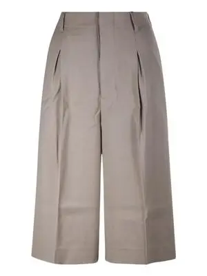 Ami High Waisted Knee-length Shorts - Gray