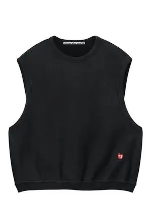 Alexander Wang Logo Printed Sleeveless Tank Top - Black
