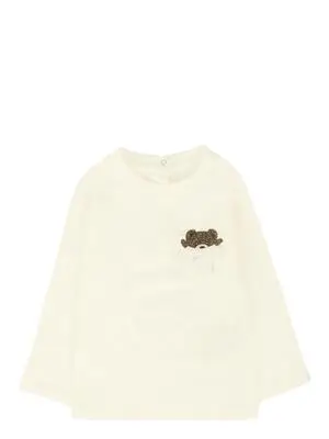 Fendi Long-sleeved T-shirt With Bear Graphic - White
