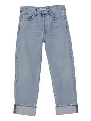 AGOLDE Agolde Fran Straight-Leg Jeans Gray