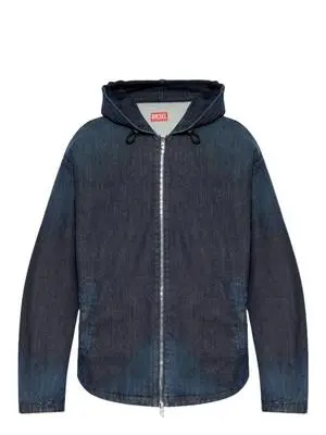 DIESEL® Hooded Denim Jacket - Dark Blue