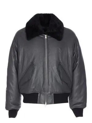 AMI Ami Paris Logo Patch Zip-Up Jacket