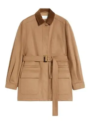 Max Mara Max Mara Collared Belted Jacket Camel