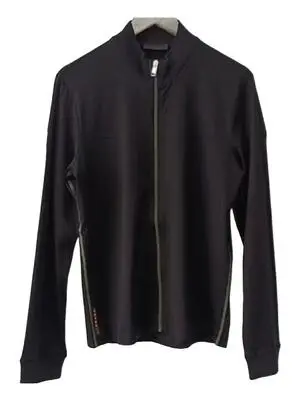 Prada Logo Zip Up Casual Jacket - Black