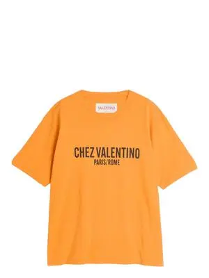 Valentino Garavani Chez -printed Crewneck T-shirt - Orange