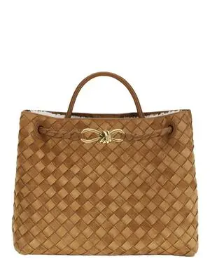 Bottega Veneta Woven Detail Handbag - Tan