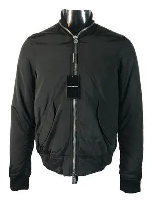 Emporio Armani Logo Bomber Jacket - Black