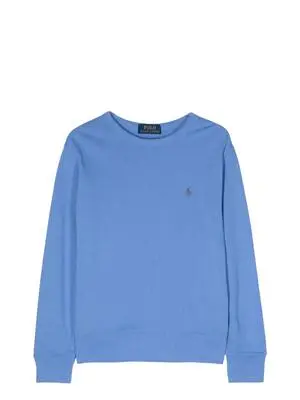 Ralph Lauren Crewneck Sweatshirt With Embroidered Pony - Blue