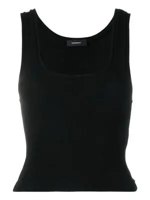 Wardrobe.NYC Sleeveless Ribbed Tank Top - Black