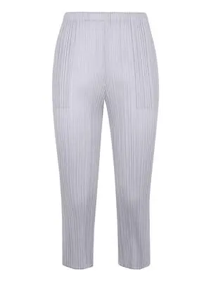 PLEATS PLEASE BY ISSEY MIYAKE Elasticated Waistband Trousers - Gray