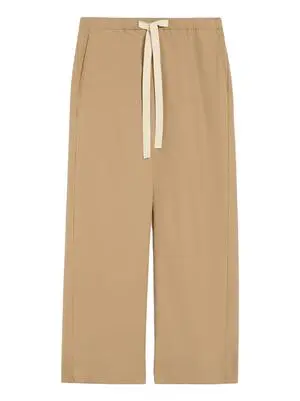 Max Mara Max Mara S Argento Cropped Trousers Desert