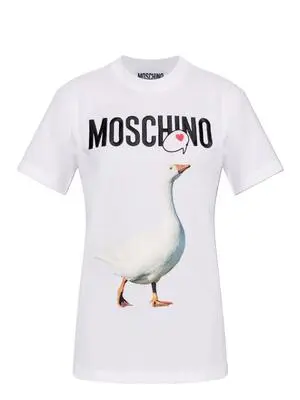 Moschino Graphic Print Short Sleeve T-shirt - White