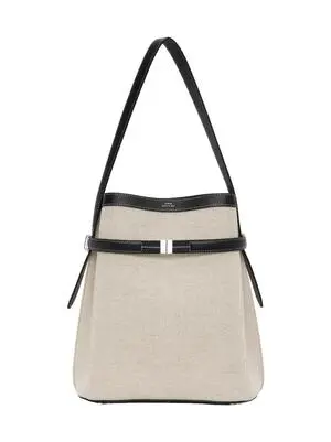 TOTEME Lettering Shoulder Bag - Nude