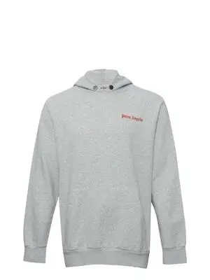 Palm Angels Logo Hooded Sweater - Gray