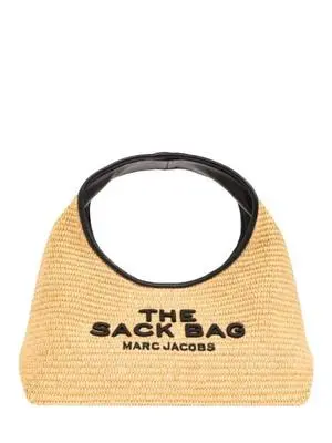 Marc Jacobs The Woven Logo Embroidered Mini Sack Bag - Nude