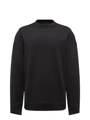 Moncler Logo Patch Cotton Sweatshirt - Black